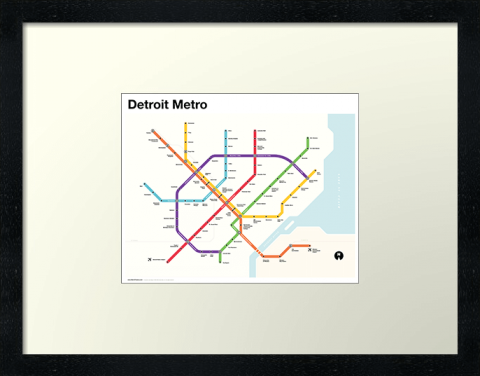 Detroit Metro Map • Metro Posters