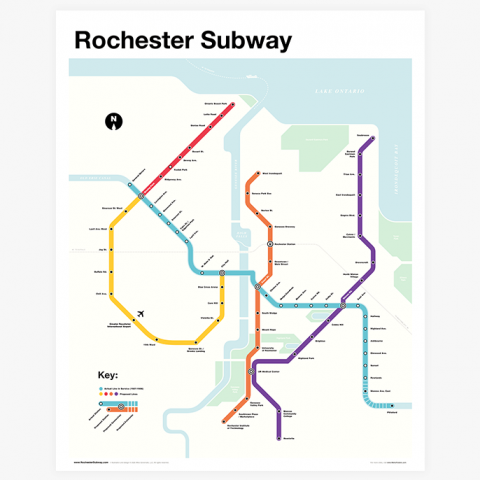 Rochester Subway Map (1928) • Metro Posters