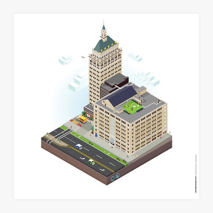 Kodak Tower (Rochester, NY) Poster • Metro Posters